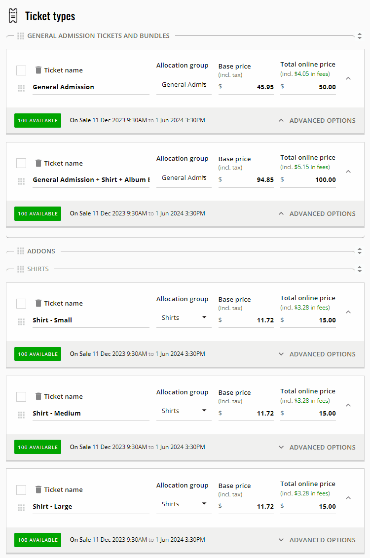 How to Create Package Tickets – Moshtix