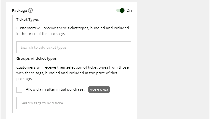 How to Create Package Tickets – Moshtix