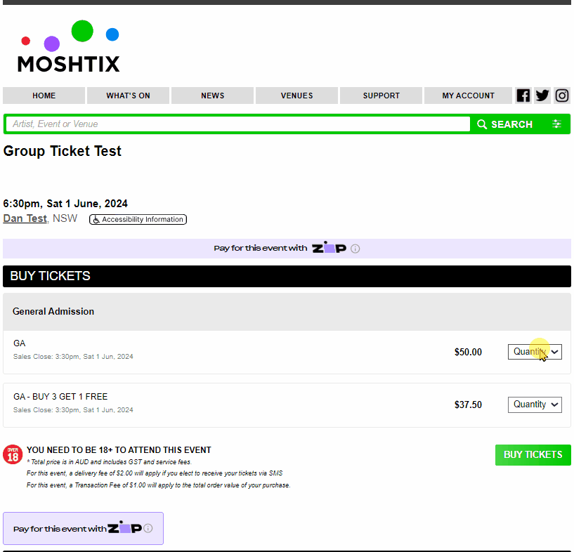 How to Create a Buy 1 Get 1 Free Ticket Offer – Moshtix